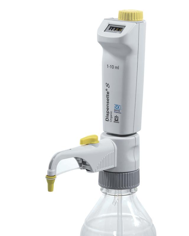 BRAND Dispensette S Organic Digital Bottle-Top Dispenser (1–10 mL) with ...